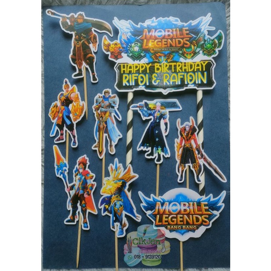 Mobile Legends Cake Topper Custom A4 Size | Shopee Malaysia