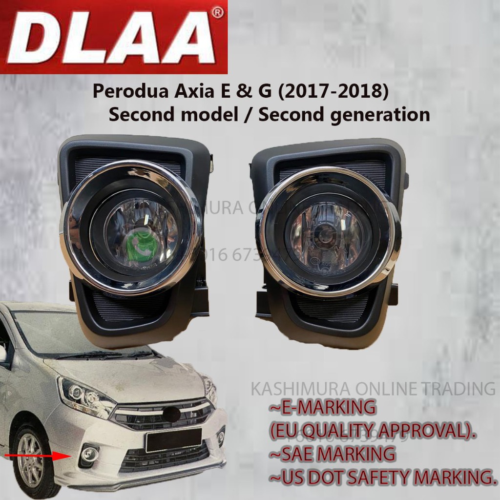 Perodua Axia E & G (2017 - 2018) Axia Rahmah 2023 Fog Lamp/ Spotlight ...