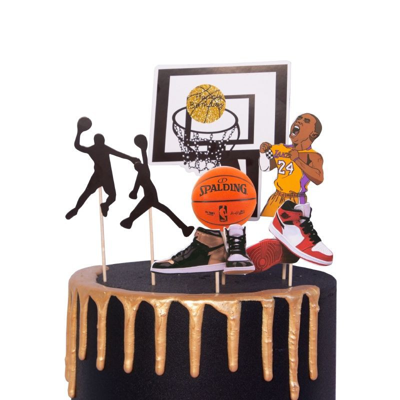 Ready Stock!! 1set (7pcs) NBA Basketball/Boy/ Father/ Cake topper/ Cake ...