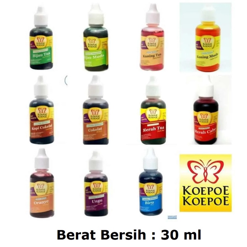Koepoe Koepoe Food Coloring 30 ml-Food Coloring Koepoe Koepoe | Shopee ...
