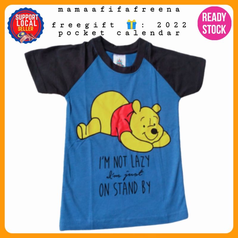 Baju Pooh Tshirt Baju Winnie The Pooh Baju Kartun Budak Tshirt Budak ...