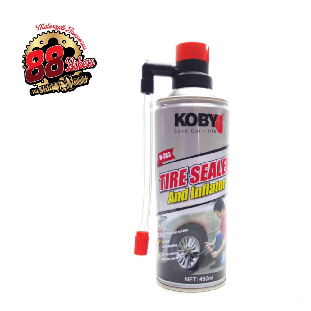 KOBY TYRE SEALER AND INFLATOR Koby Tire Sealer and Inflator - 450ml ...