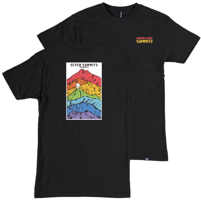 Wheelger Seven Summits Tshirt - Black (Mountain T-Shirt) | Shopee Malaysia