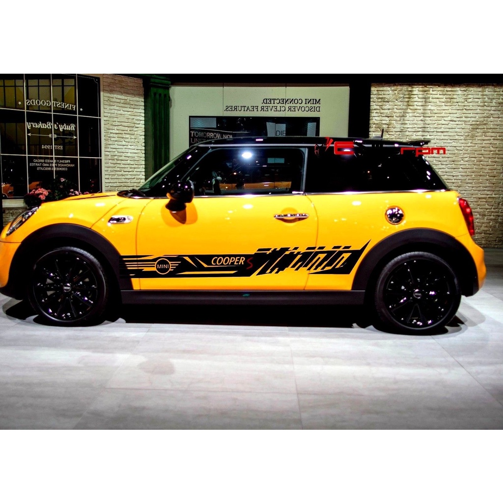 1Set/2pcs Decal Sticker Side Stripe Mini cooper r50 r52 r53 r55 r56 r57 ...