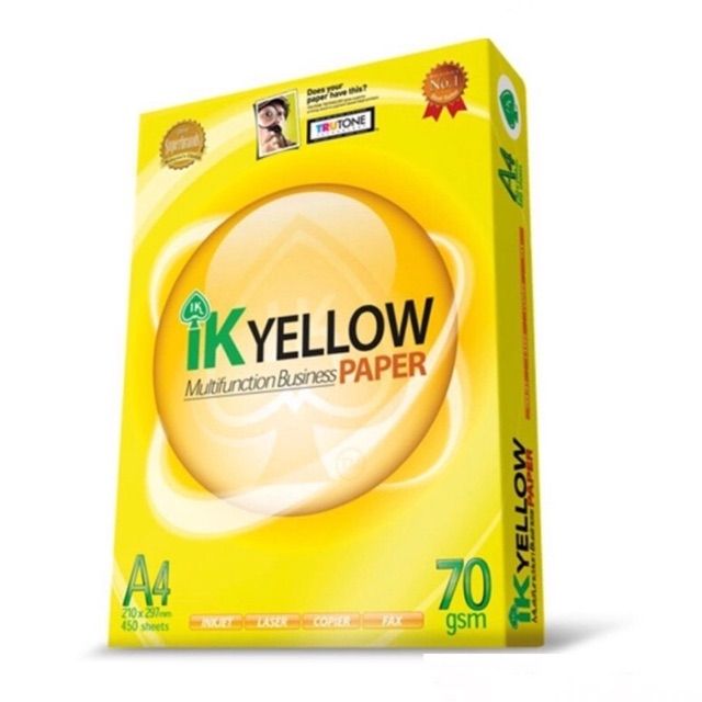 Ik Yellow Copier Paper A4 (70gsm x 450's) | Shopee Malaysia