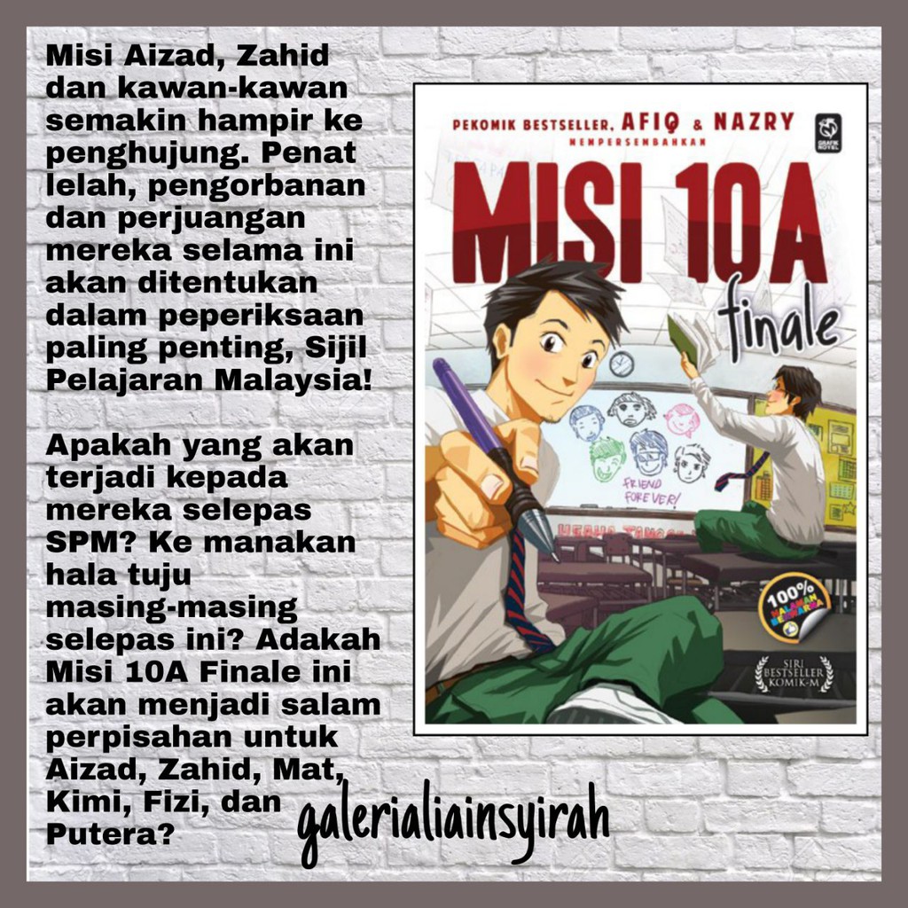 KOMIK M Buku Komik Motivasi Murah Malay books Komik Misi 10A PT3 6A 4 ...