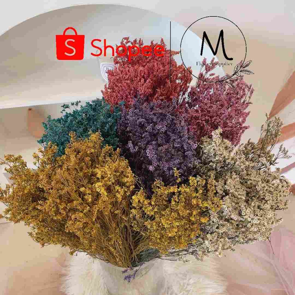 CRYSTAL GRASS Caspia Dried flower Dry Preserved Artificial Bouquet ...