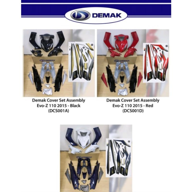 DEMAK EVO Z 110 2015/2017 BODY COVER SET ORIGINAL FREE STICKER | Shopee Malaysia
