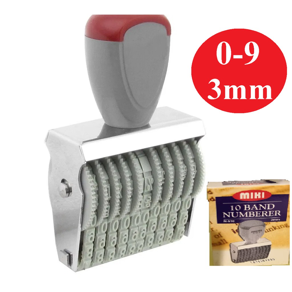 10 Band Numbering Stamp 3mm (N-510) Miki | Shopee Malaysia