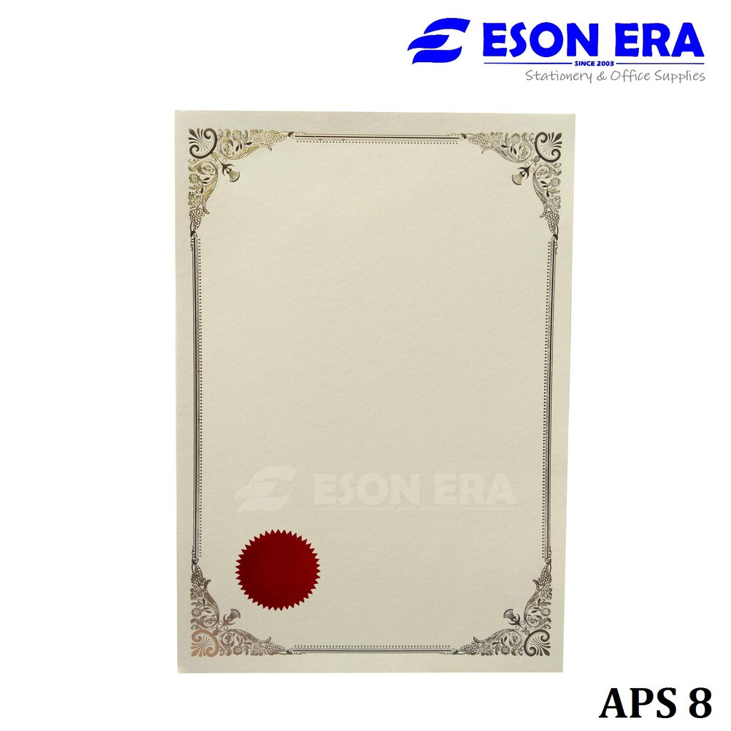 Certificate Paper With Red Seal / Kertas Sijil 50's / 100's/pack ...