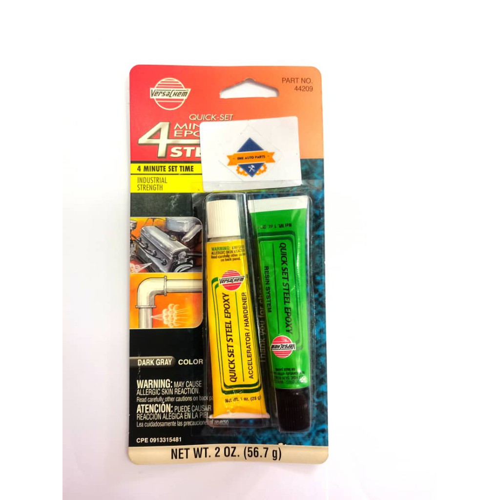 SGLUE44209 VERSACHEM 4 MINUTE EPOXY STEEL | Shopee Malaysia