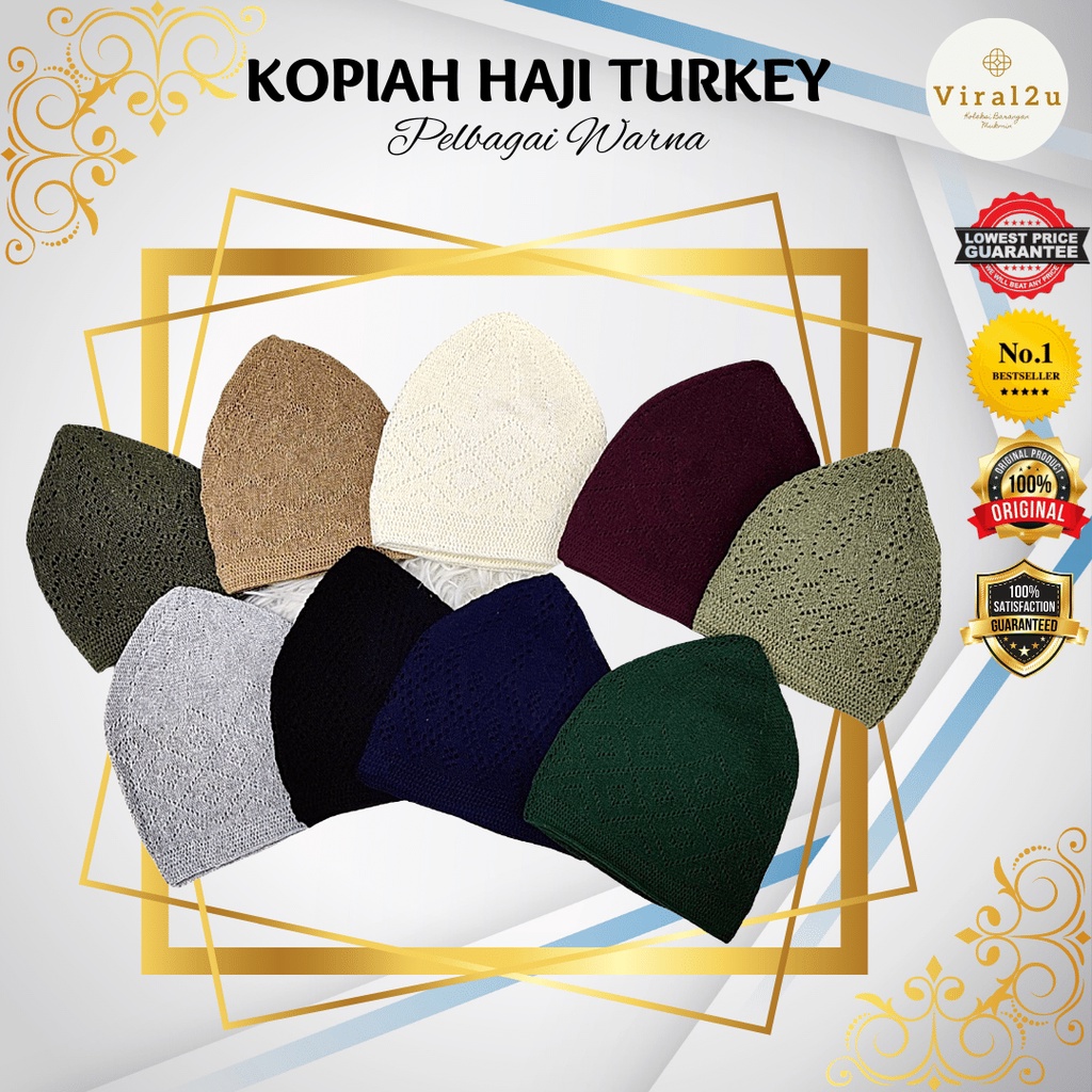 Kopiah Haji Turkey (Pelbagai Warna) | Shopee Malaysia