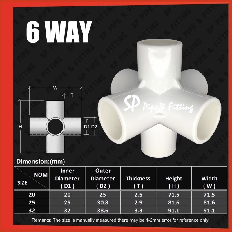 PVC PIPE FITTING PENYAMBUNG PAIP PVC FITTING PIPE FITTING JOINT CONNECTOR 3 WAY 4 WAY 5 WAY 6WAY ...