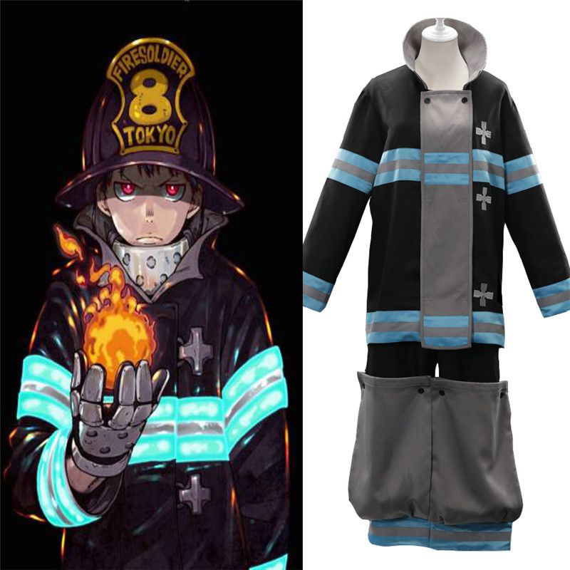 Fire Men Force Fire Brigade Uniform Shinra Kusakabe Women Cosplay ...