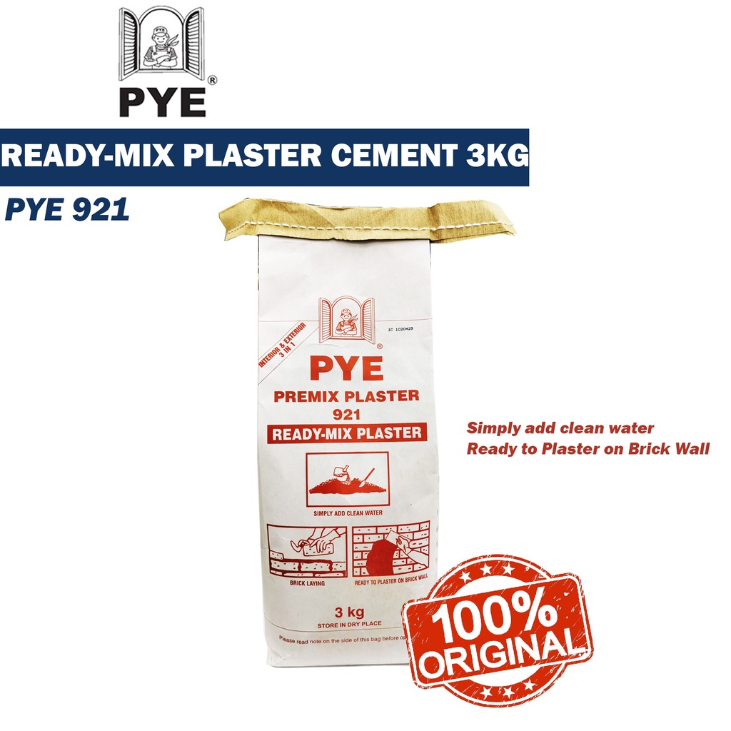 PYE® Premix Plaster 921 Ready-Mix Plaster 3KG Magic Cement 3 IN 1 Simen ...