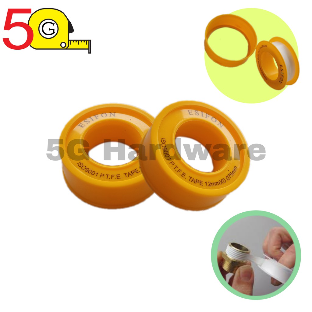 5G PTFE ESIFON THREAD SEAL TAPE/ Plumbing Tape/ White Tape/ Tape Putih untuk Paip Air 水喉胶布 ...
