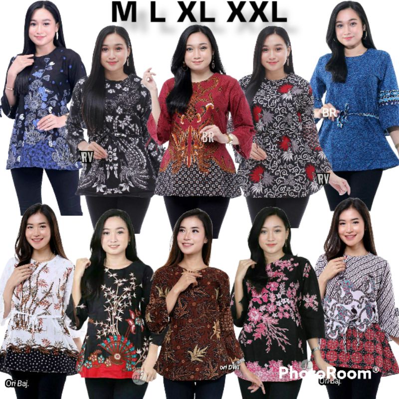 BB Batik Perempuan Batik Blouse Top BATIK Women JUMBO M L XL XXL MEGA ...