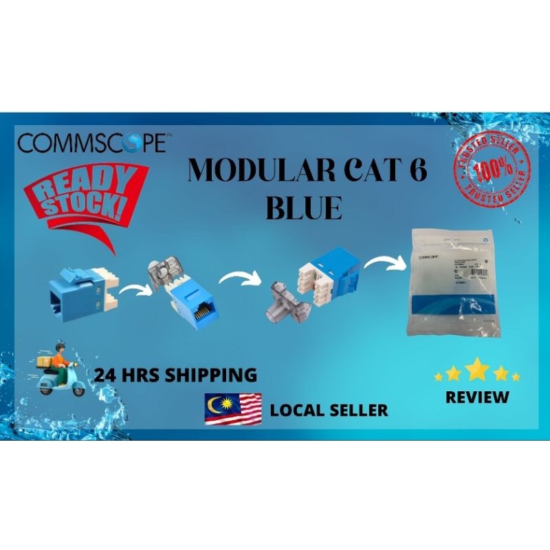 COMMSCOPE CAT6 keystone Jack / Modular Jack | Shopee Malaysia
