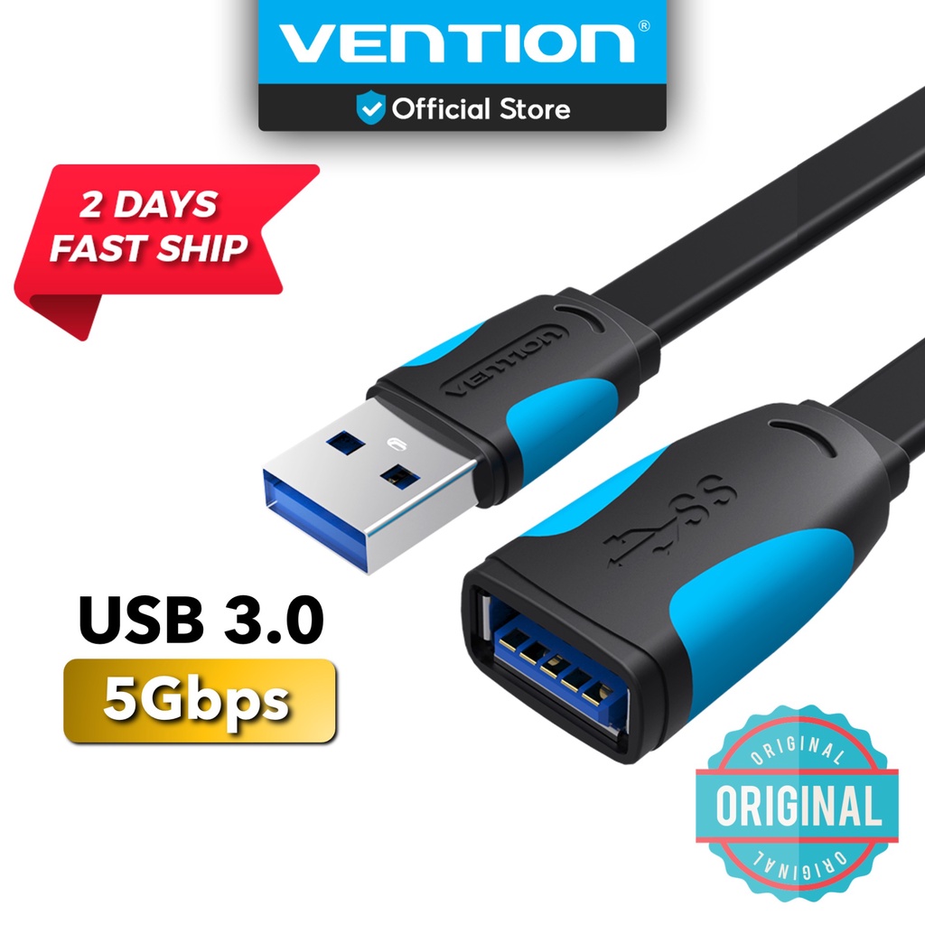 VENTION Super Speed USB 3.0 Extension Cable | Shopee Malaysia