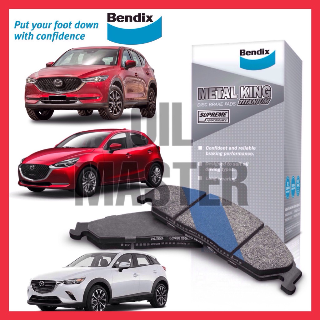 MAZDA CX5 MAZDA 2 CX3 SKYACTIVE REAR BENDIX METAL KING TITANIUM BRAKE ...