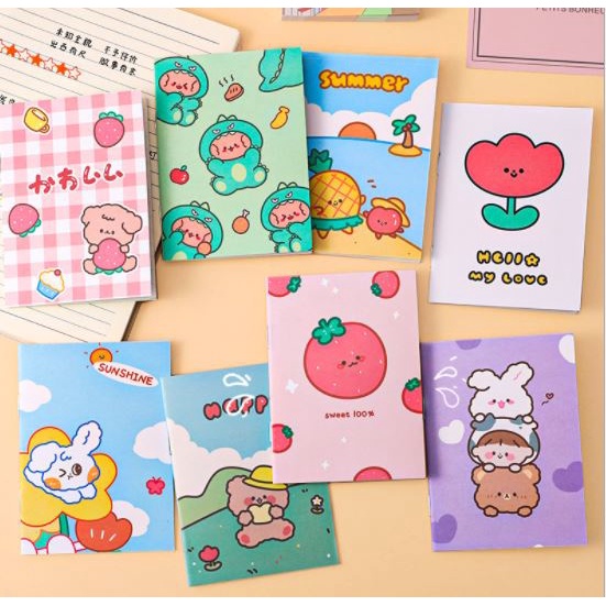 1PC Cute Cartoon Mini Small Pocket 555 Note Book Memo Book Buku Tulis ...