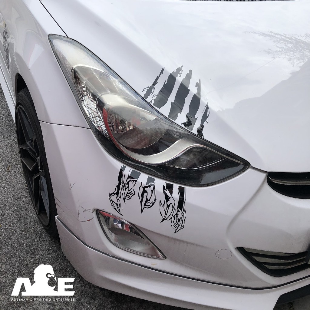 Car Headlight Sticker (Monster Scratch) | Shopee Malaysia