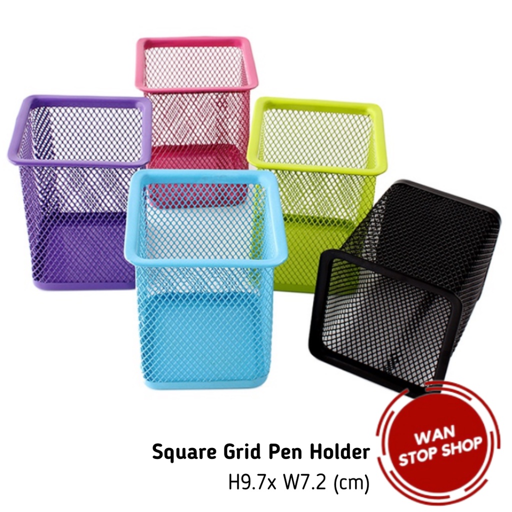 Square Grid Pen Holder Desktop Storage Multifunctional Storage Box ...