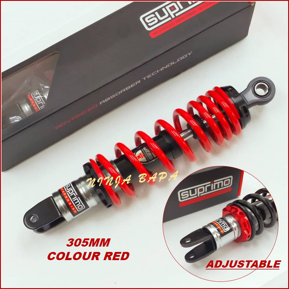 SUPRIMO 305MM ABSORBER ADJUSTABLE SCOOTER EGO EGOS AVANTIZ SOLARIZ ...