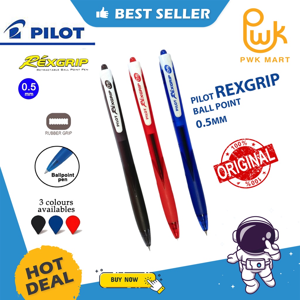 Pilot Rexgrip Ball Point Pen 0.5 (1's)🔥READY STOCK🔥 | Shopee Malaysia