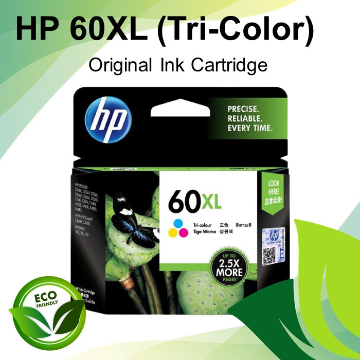HP 60/60XL Black, Tri-Color Original Ink Cartridge - Replace HP 703, 901 | Shopee Malaysia