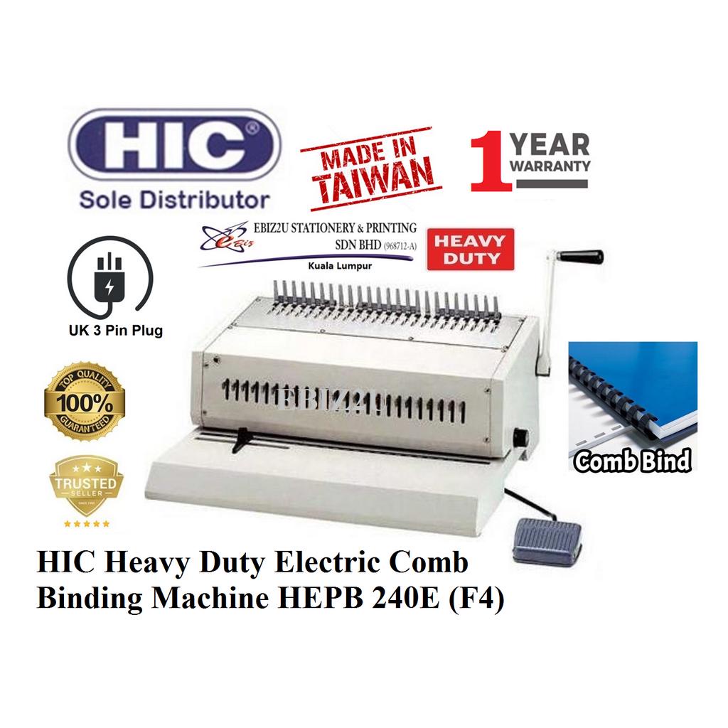 HIC Heavy Duty Electric Comb Binding Machine HEPB 240E (F4) Comb Binder Machine, heavy duty ...