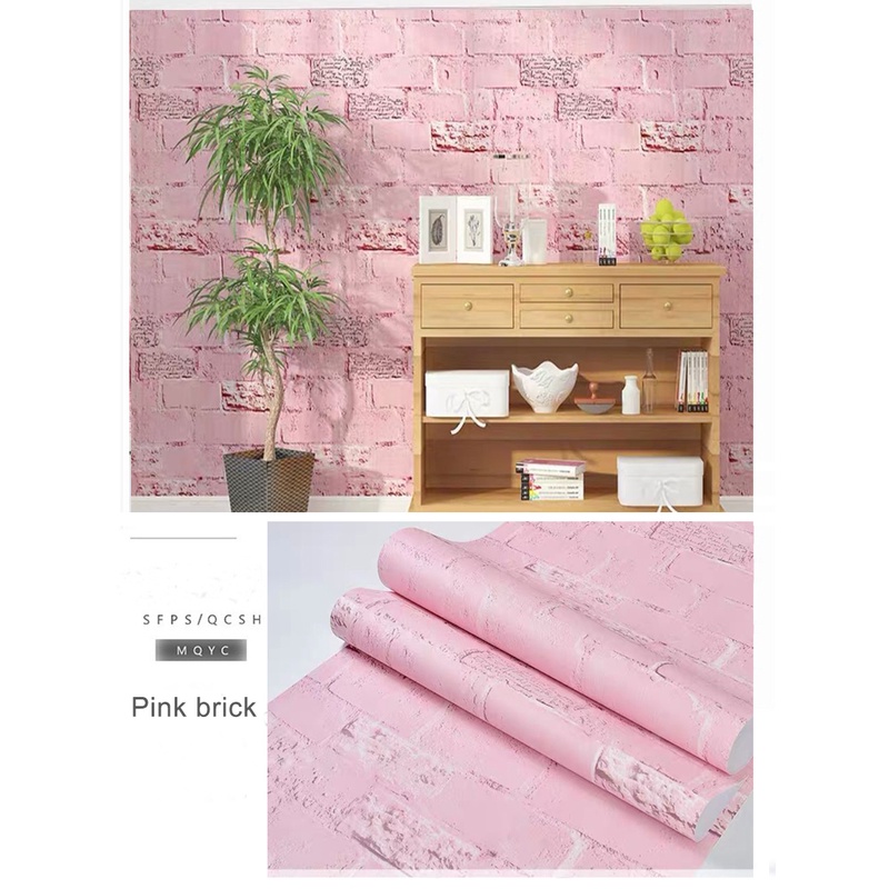 100cmx60cm Pink Self adhesive PVC Waterproof Wallpaper Wall Stickers ...