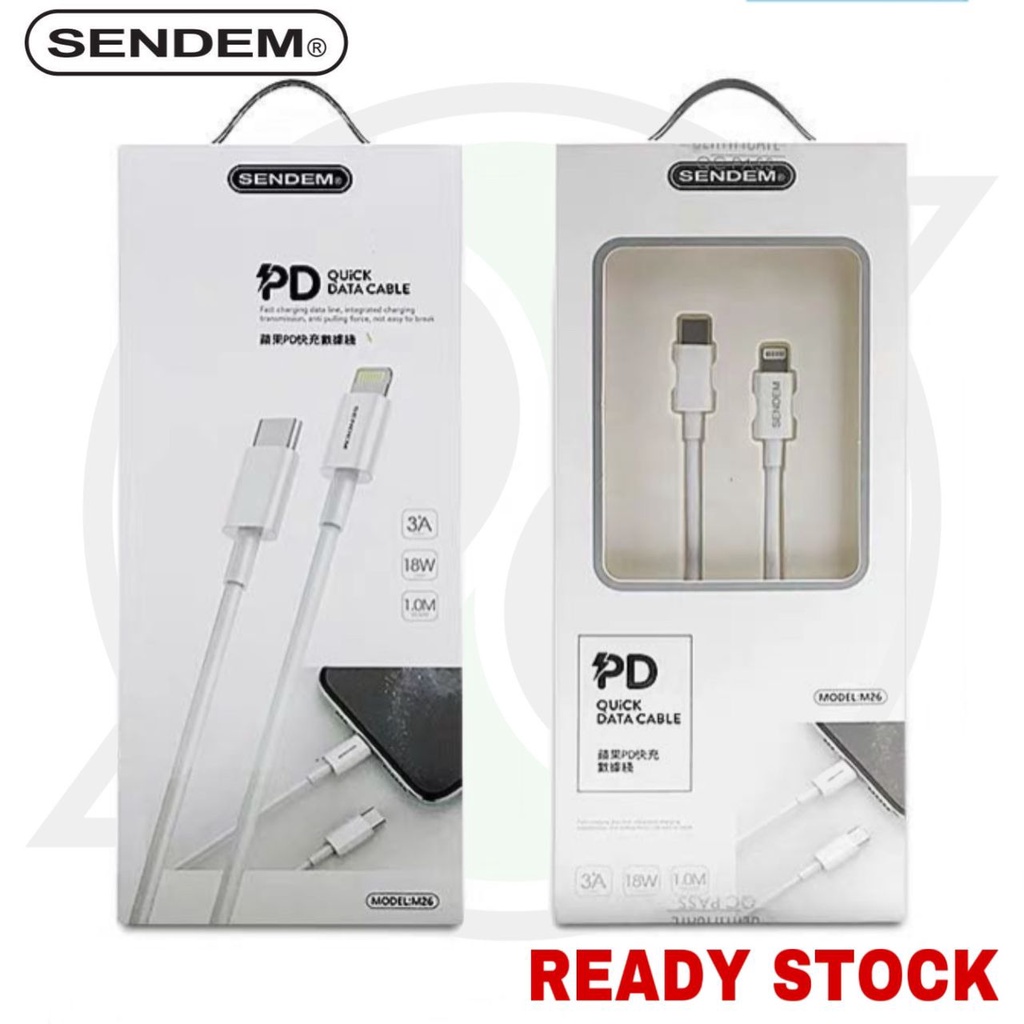 SENDEM M26 [ 3A ] PD QUICK CHARGING DTA CABLE - [READY STOCK ] | Shopee ...