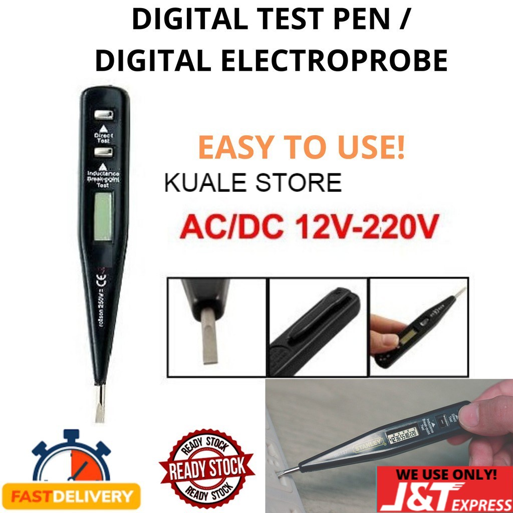 (Ship Everyday & Ready Stock) AC.DC 12-250V Digital Electroprobe ...