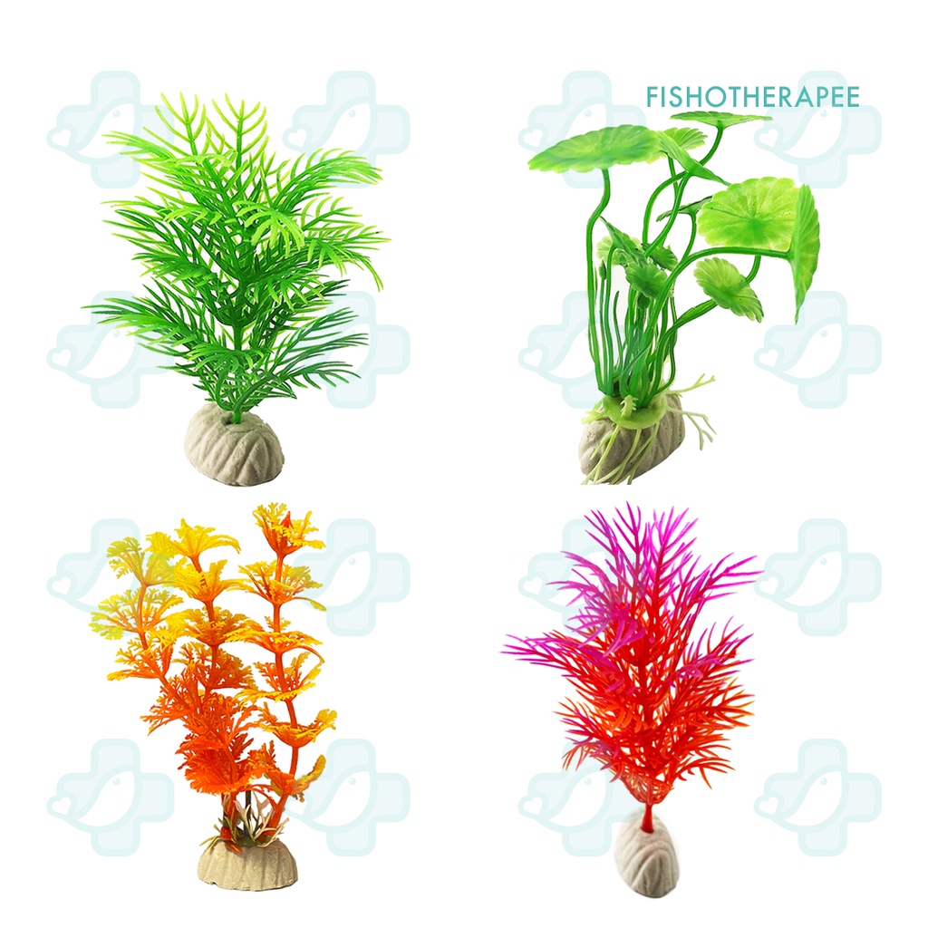 Aquarium Artificial Decoration Plastic Plant Imitation Deco Pokok Bunga ...