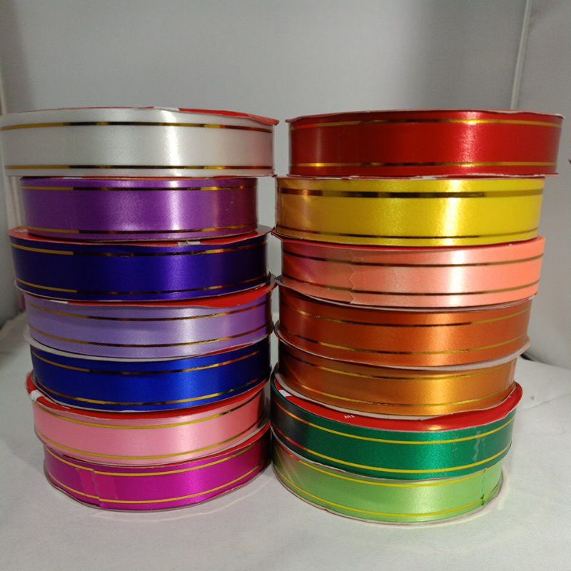 3/4 Inch Gift Ribbon / 2 cm Gold List Japanese Ribbon | Shopee Malaysia