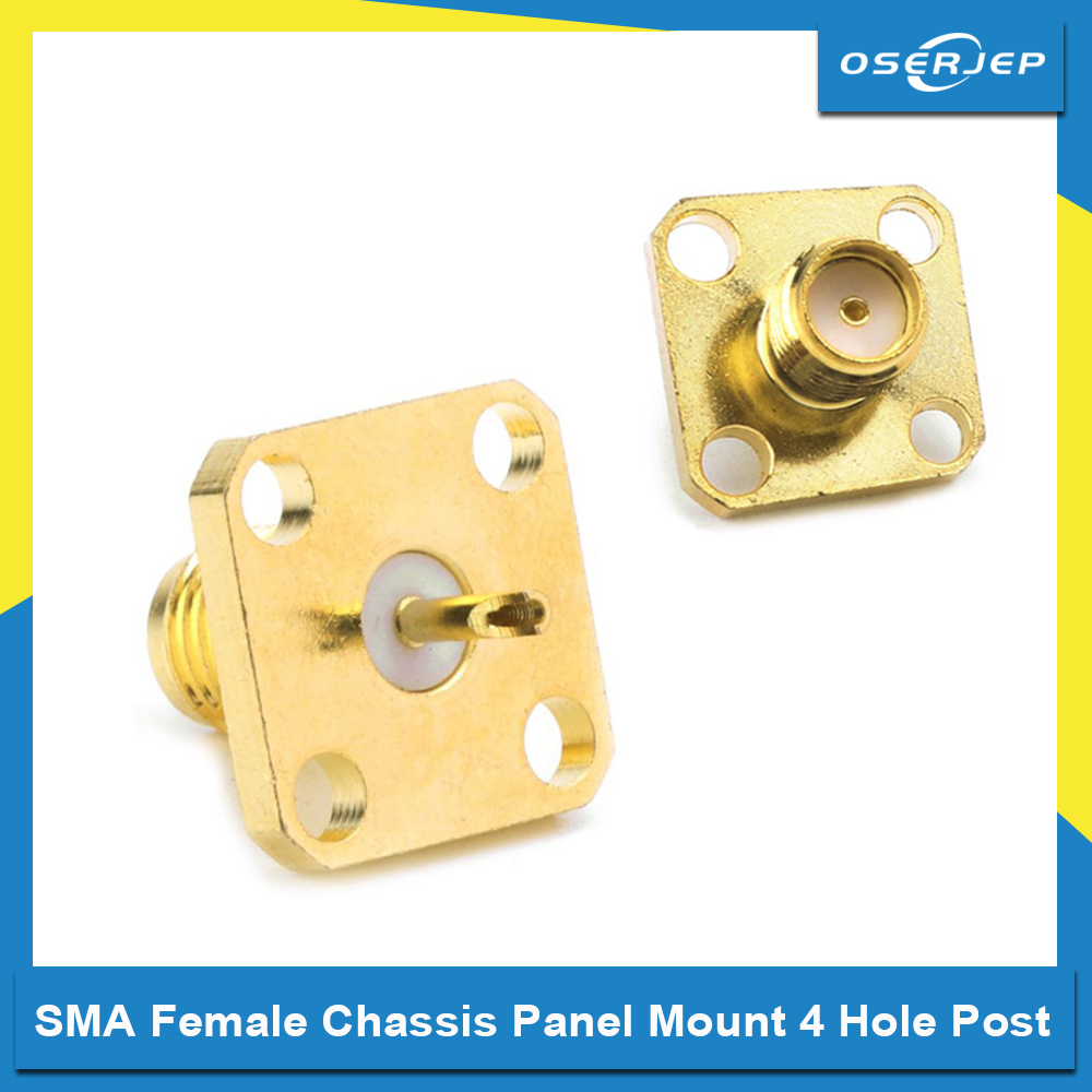 10Pcs/Set SMA Female Chassis Panel Mount 4 Hole Post Terminal RF ...