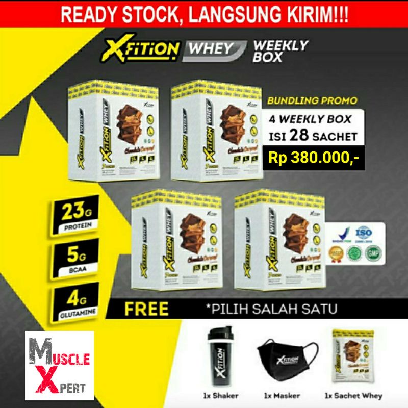 Savings Package 4 Box Xfition Whey Protein Weekly Box Total Contents 28 ...
