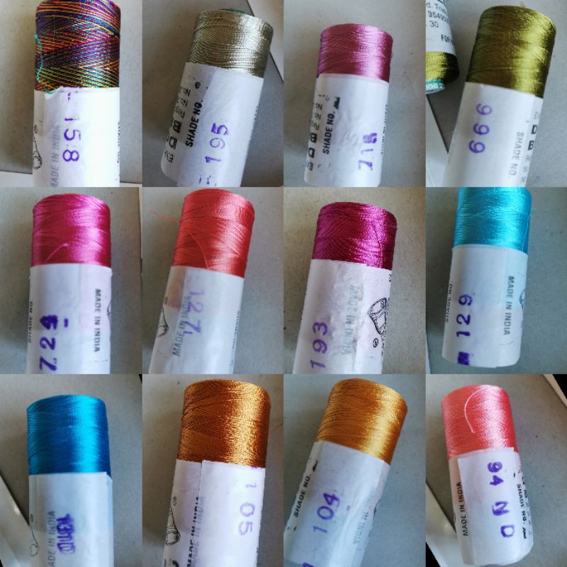 NEW ARRIVAL DOUBLE BELL SILK THREAD 1 SPOOL | Shopee Malaysia