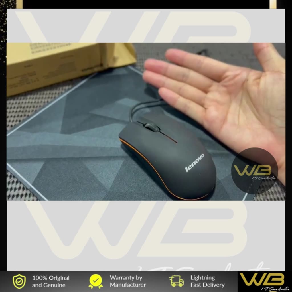 LENOVO M20 MOUSE OPTICAL USB 800 DPI WIRED MINI MOUSE [READY STOCK ...