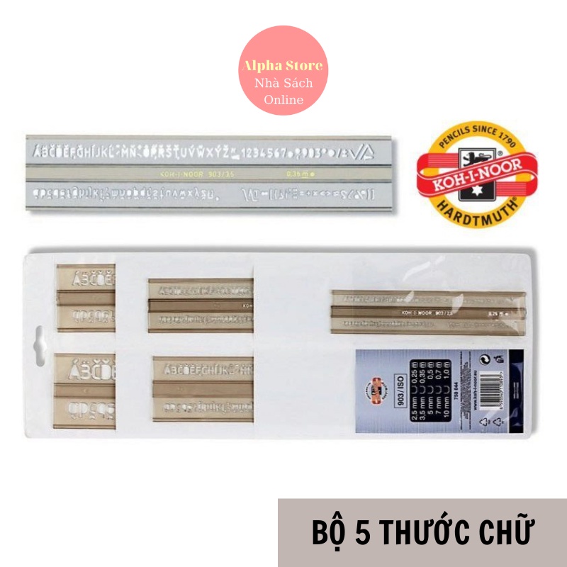 Koh-i-noor letter ruler/ set of 5 Hardtmuth letter rulers for ...