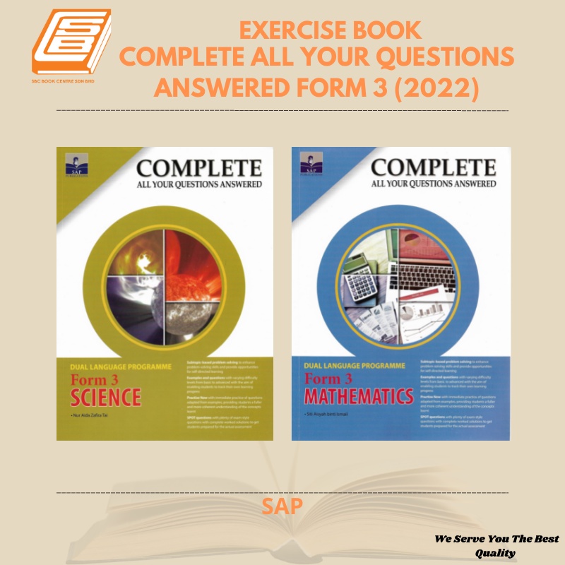[SBCB] Activity Book : Complete All Your Questions Answered Form 3 ...