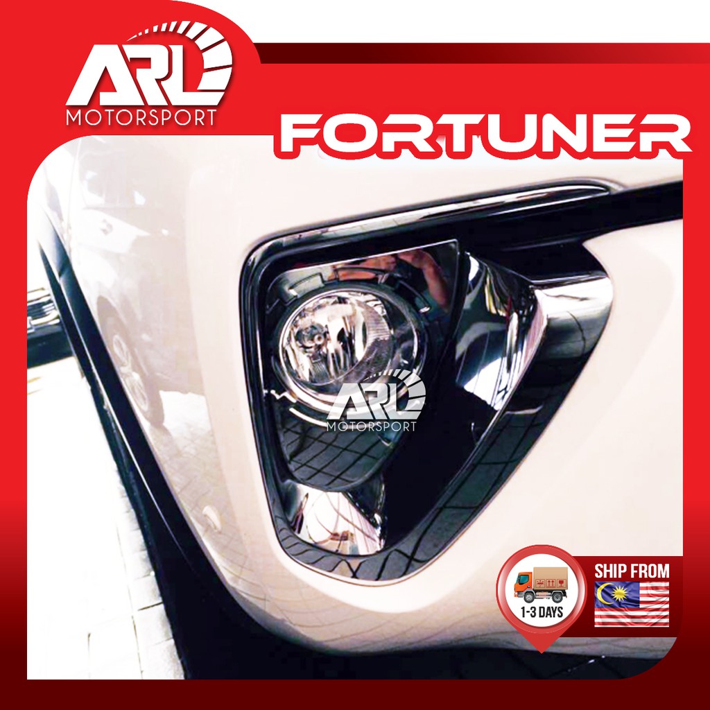 Toyota Fortuner Fog Lamp Chrome Cover Front Light Fog Lamp Frame Cover ...