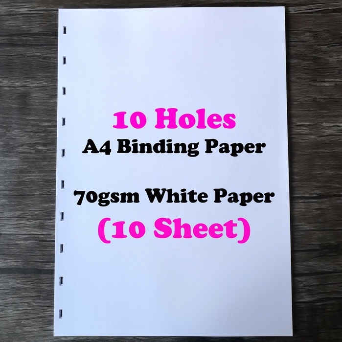 A4 Binding Paper / Binding Colour Paper / Kertas Berlubang / A4 Exam ...