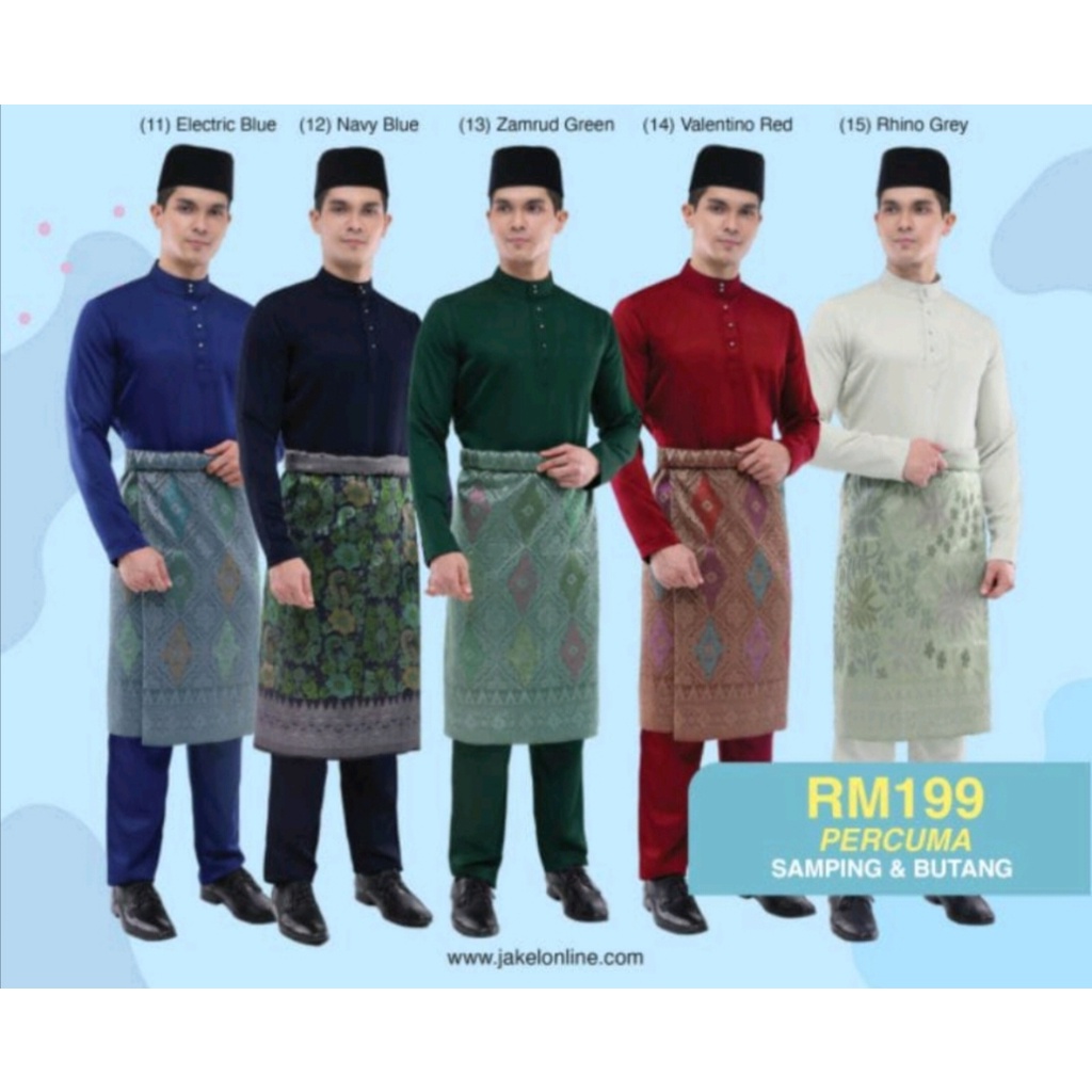 BAJU MELAYU JAKEL regular cutting Pesak bukan Slim Fit saiz S-5XL ...