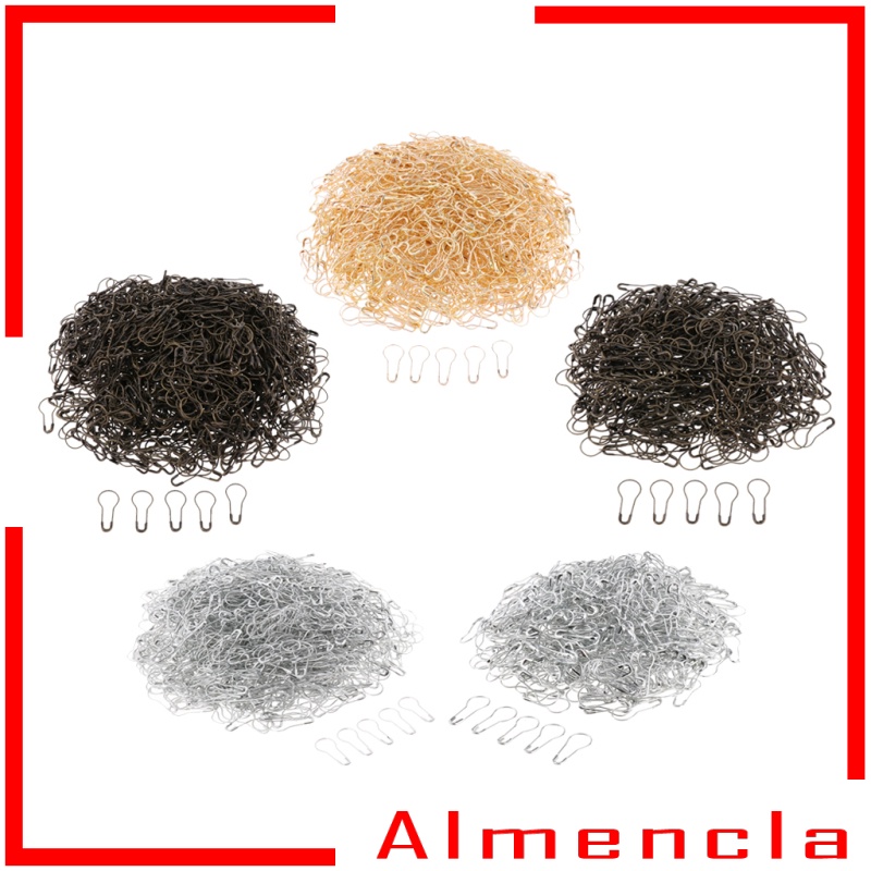 [almenclaMY] 1000x Pins Pear Shape Metal Clips Brooch For Cloth Garment ...