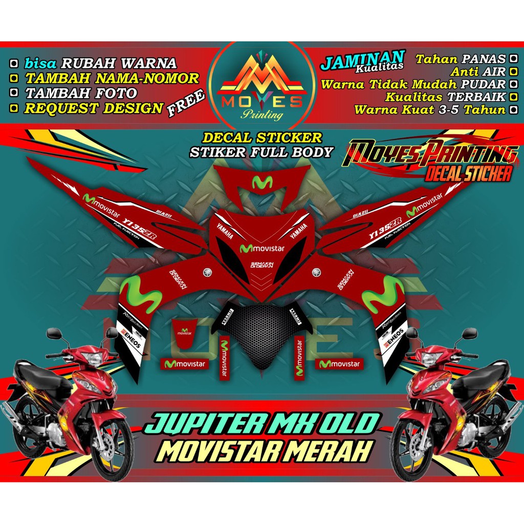 Jupiter mx old Decal Motorcycle Decal jupiter mx old Sticker dekal ...