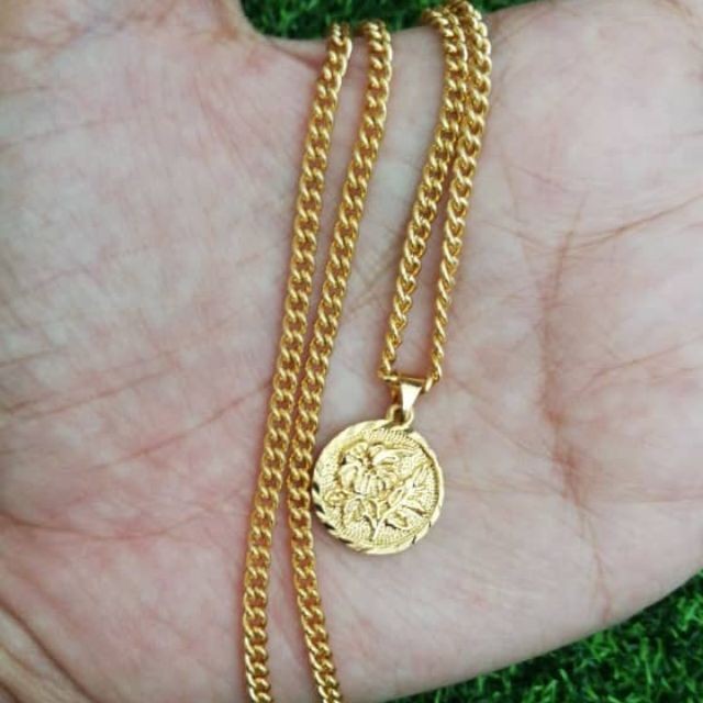 🔥 HOT SALE 🔥 😍 RANTAI LEHER SUASA DEWASA DENGAN LOKET DUIT SYILING 😍 ...