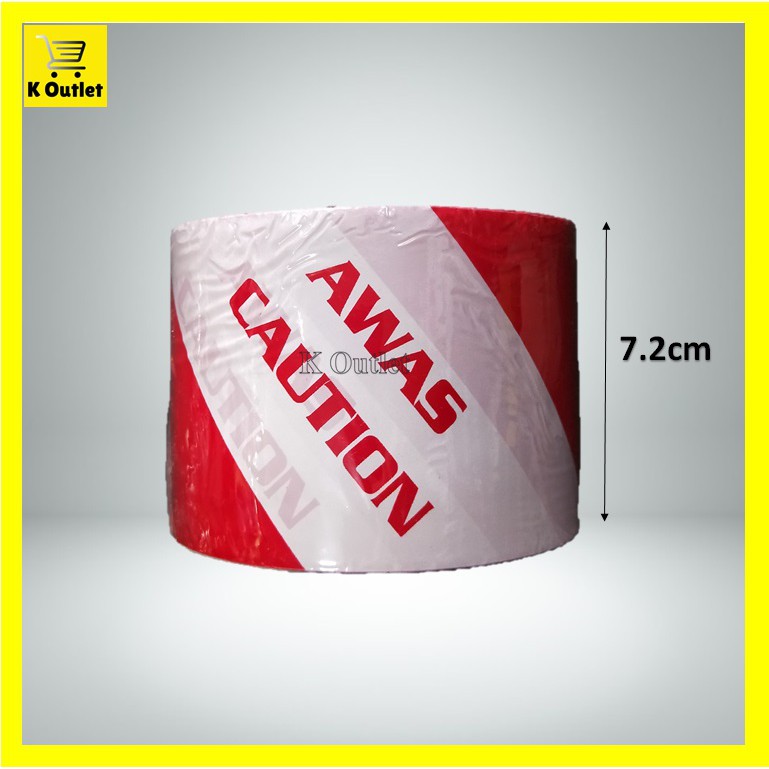 【72mm x 70m】Caution Hazard Non Adhesive Warning Tape (Tali Awas ...