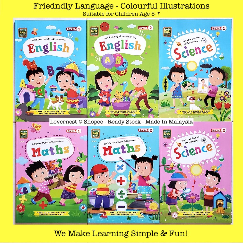 LOVERNEST Mind To Mind Children Learning English Maths Science Exercise ...